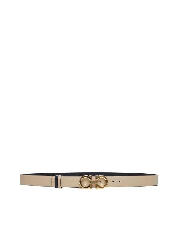 Gancini Detail Leather Belt | Jente